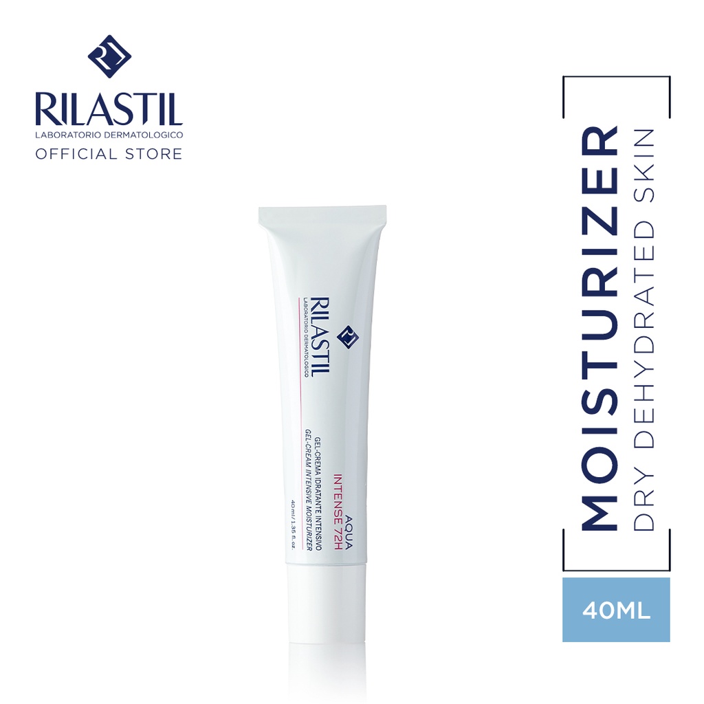 Rilastil Aqua Intense 72h Gel Cream Intensive Moisturizer (40ml) Skin ...