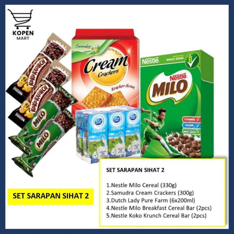 Set Sarapan Sihat 2 / Cereal Breakfast/ Dutch Lady/Milo Breakfast ...