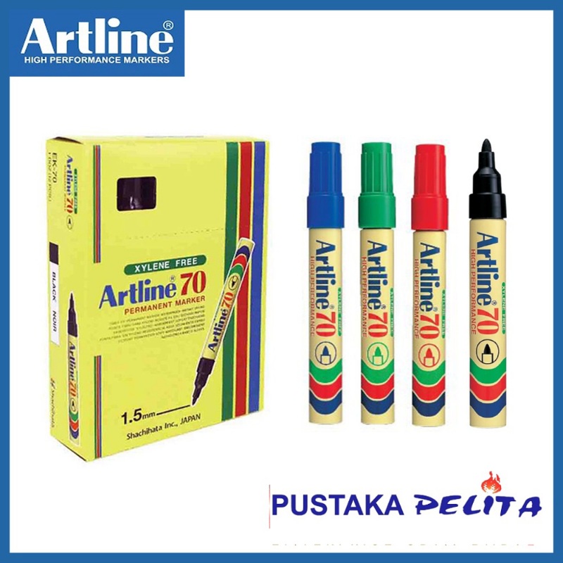 Artline 70 Permanent Marker Pen( Blue/ Black/Red) | Shopee Malaysia