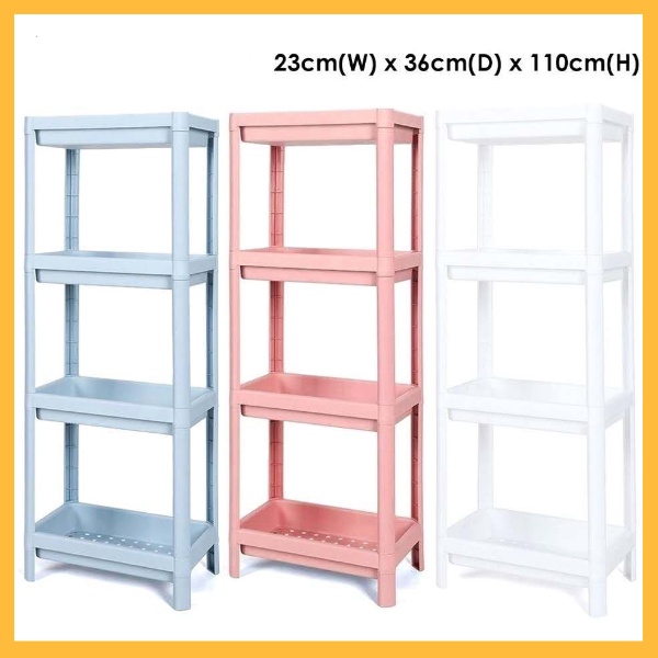 Rak Plastik Bertingkat Rak Bilik Mandi Rak Dapur Ruang Tamu 3/4 Tier ...