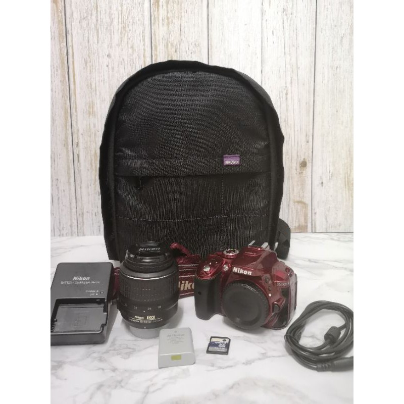 Nikon D5300 complete set (red) | Shopee Malaysia