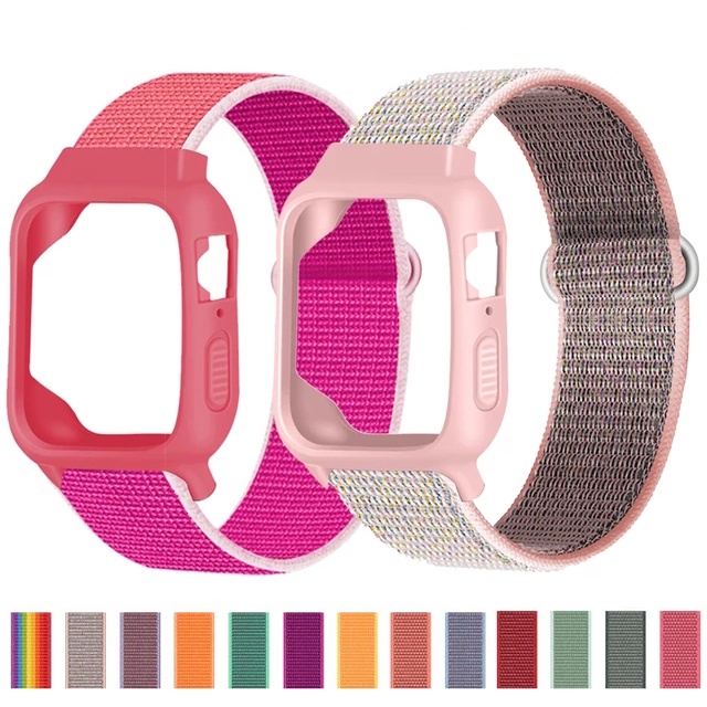 T500 T55 W27 W28max Nylon Strap TPU Case Cover for iWatch Series 6/5/4 ...