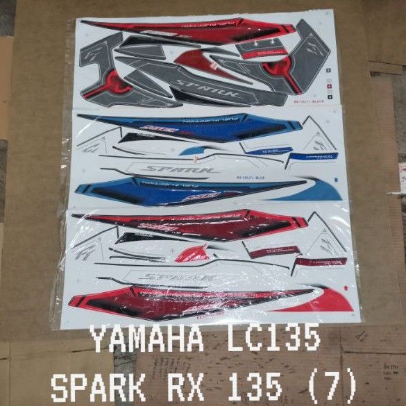 BODY STICKER SET YAMAHA LC 135 / RX 135 SPARK (7) - DECAL MOTORCYCLE ...