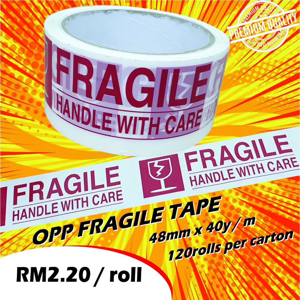 OPP FRAGILE TAPE 48MM X 40Y X CARTON | Shopee Malaysia