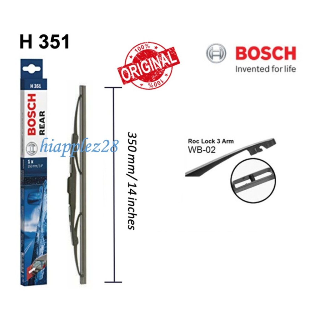 H351 Rear Wiper 350mm/14" BOSCH (ORIGINAL) 3397004559 BMW Series X3 ...