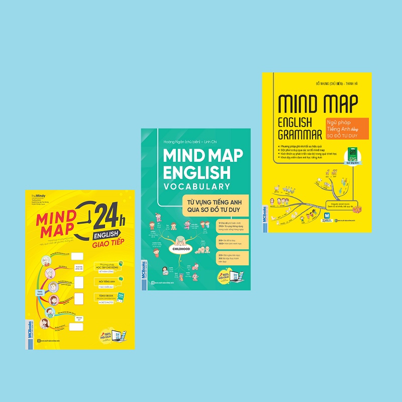 Book - Combo Mindmap English Grammar + Mindmap English Vocabulary + Mind Map 24h English ...