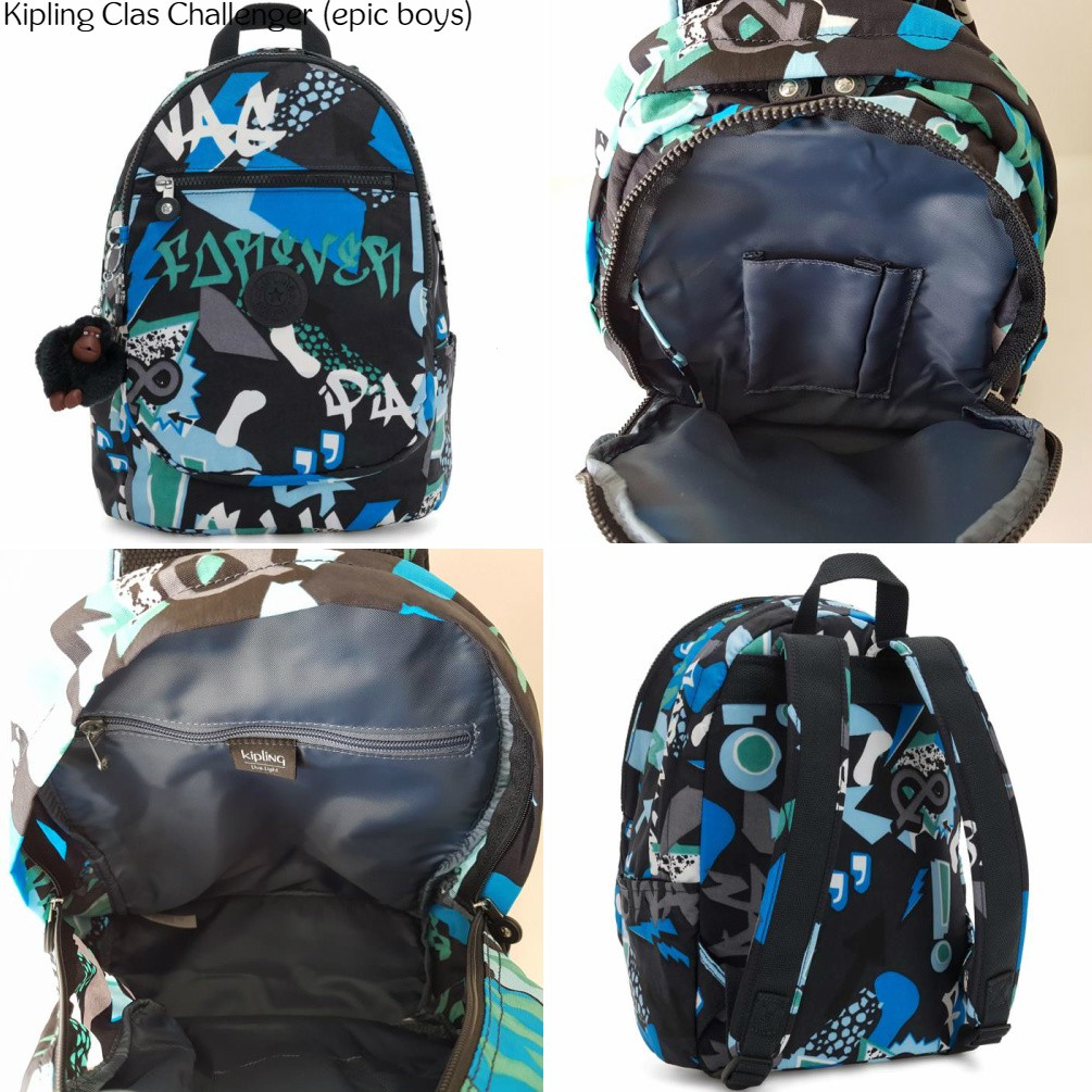 NWT Authentic Kipling Clas Challenger Backpack Bagpack School Bag ...