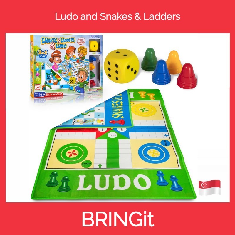 Game Ludo + Snakes & Ladders - giant board game, toys, family, children ...