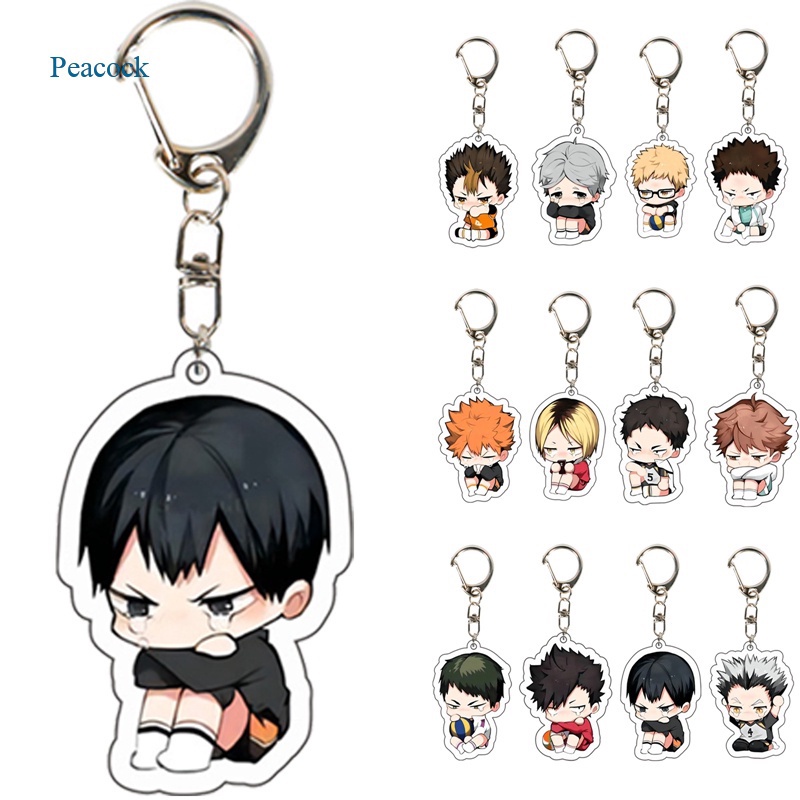 PEA Haikyuu!! Keychain Hinata Shoyo Acrylic Key Ring Kageyama Tobio ...