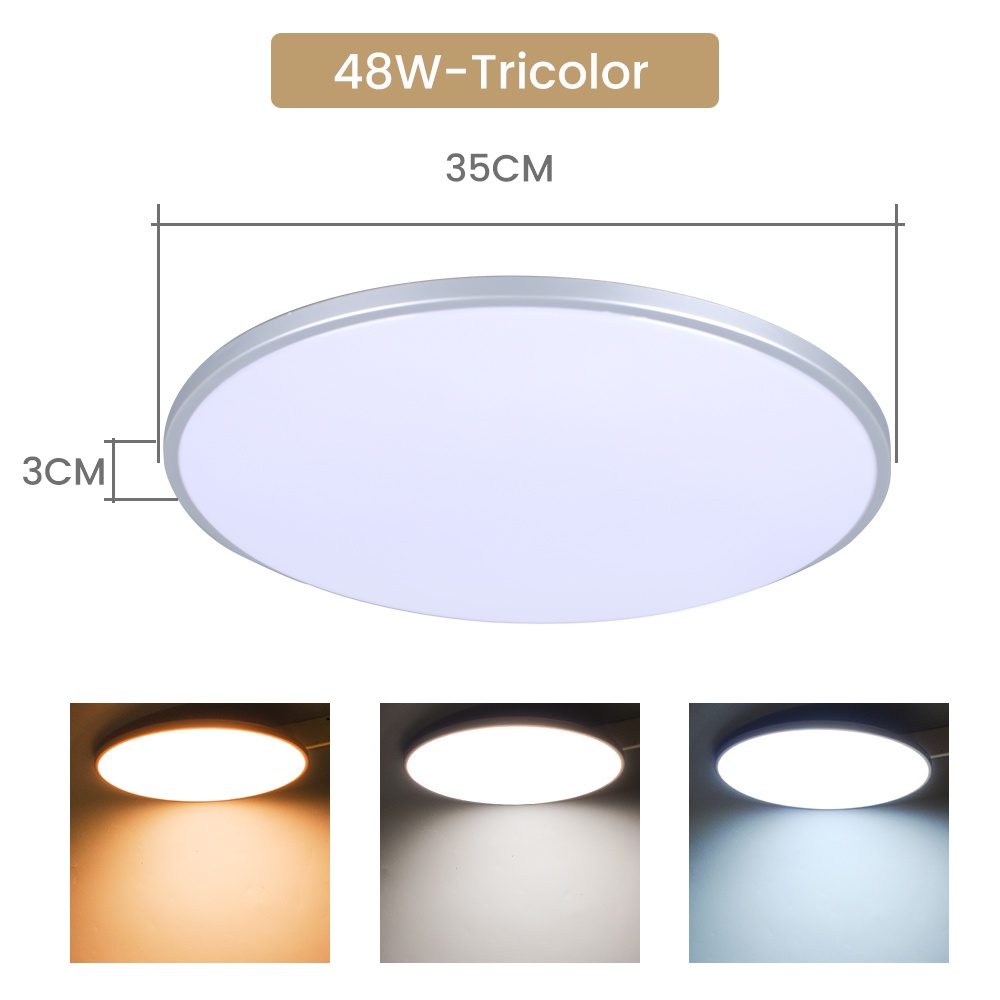 Dingdian LED CeiIing Light 3 Colors Changeable 20W/36W/48W AC220V Ultra ...