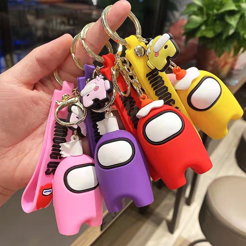 Cartoon among us game keychain men and women fashion backpack car key ...