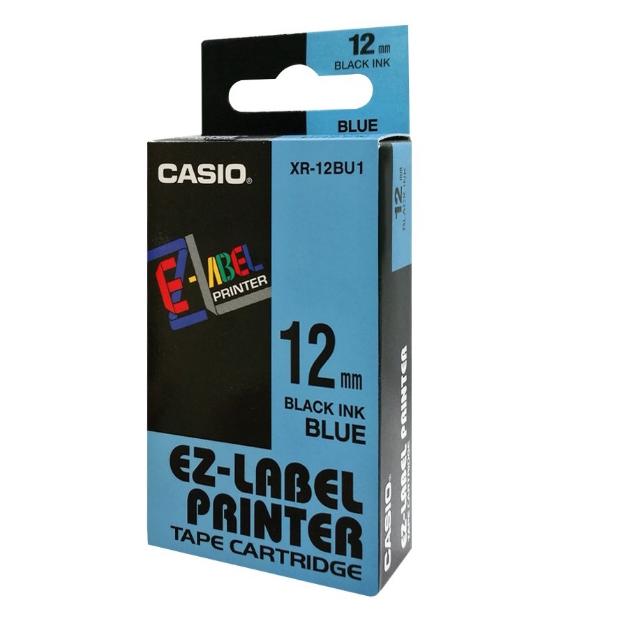 CASIO XR-12BU1 EZ-Label Printer Tape Cartridge 12mm Blue | Shopee Malaysia
