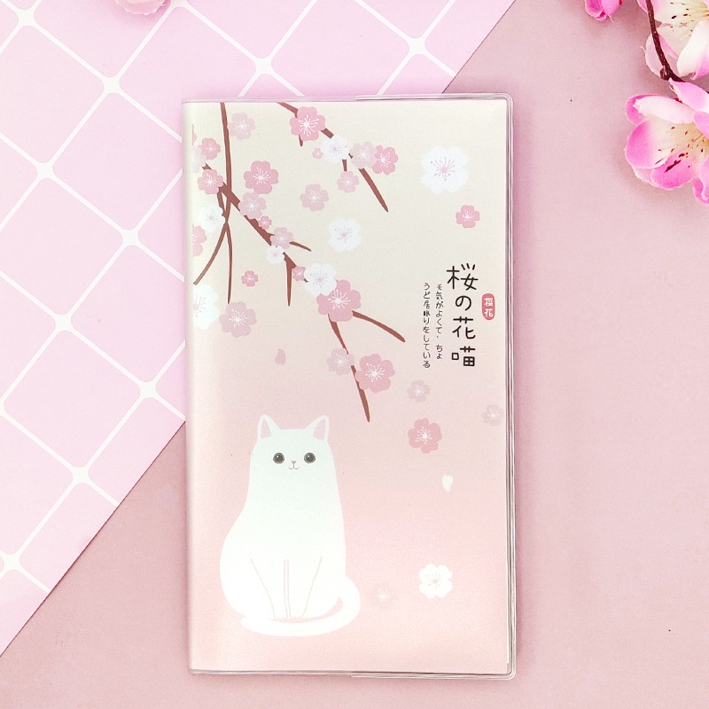 A6 PVC Cover Cute Cat Note Book Student Stationery Notepad Memo Book ...
