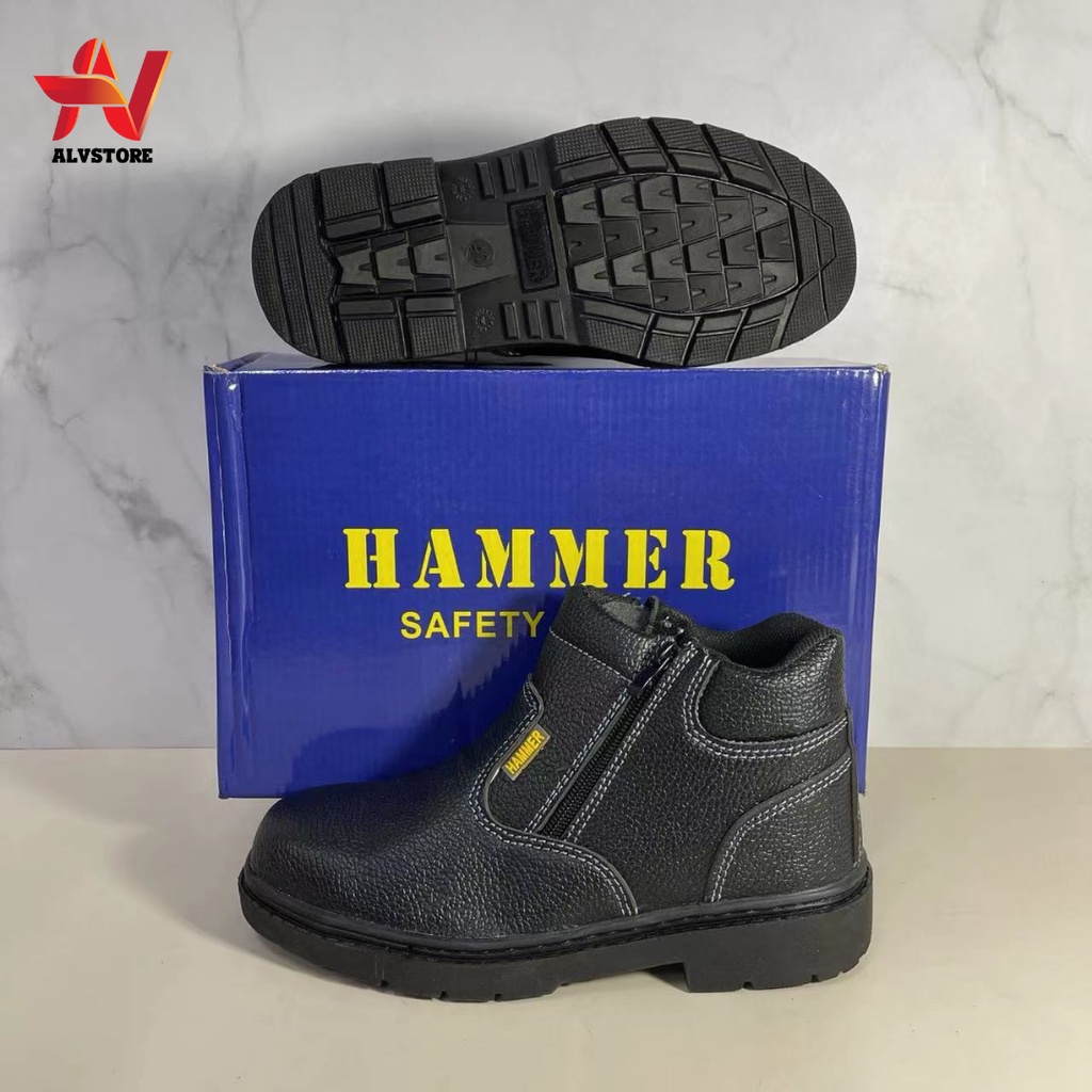 HAMMER Safety Shoes Steel Toe Mid Cut | Shopee Malaysia