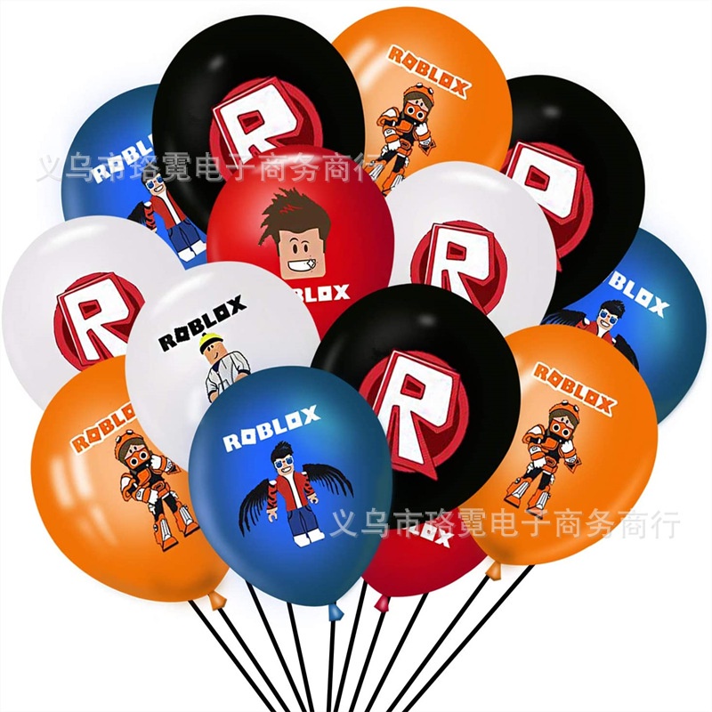 48 pcs roblox Game theme party balloon set decoration robot sandbox ...