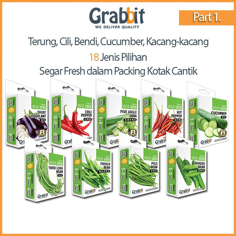 Grabbit Vegetable Seeds Biji Bernih SAYUR READY STOCK*** FAST SELLING ...