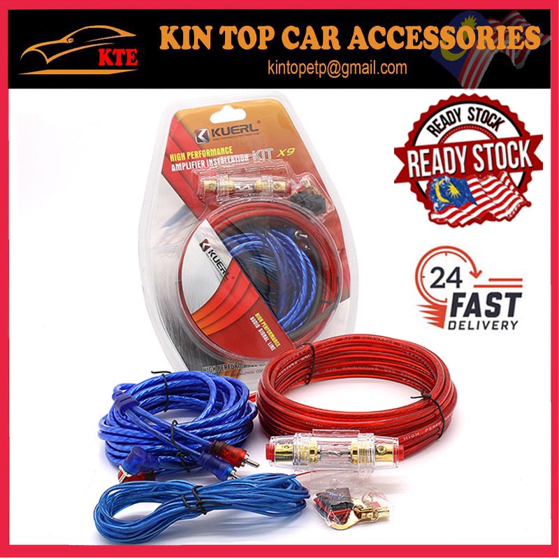 Ready Stock🔥Car Audio Installation Kit Amplified Subwoofer Speaker Amp ...