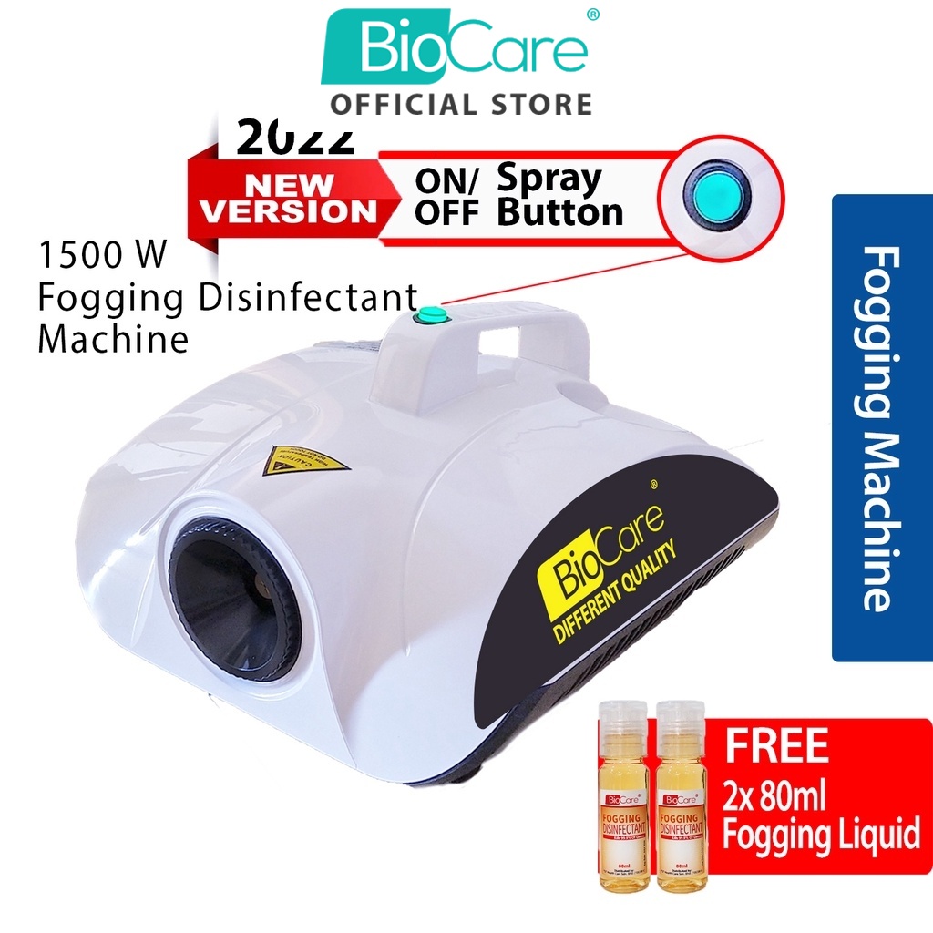 BioCare Fogging Machine Fogging Disinfectant (1500W) [Free 2 x 80ml ...