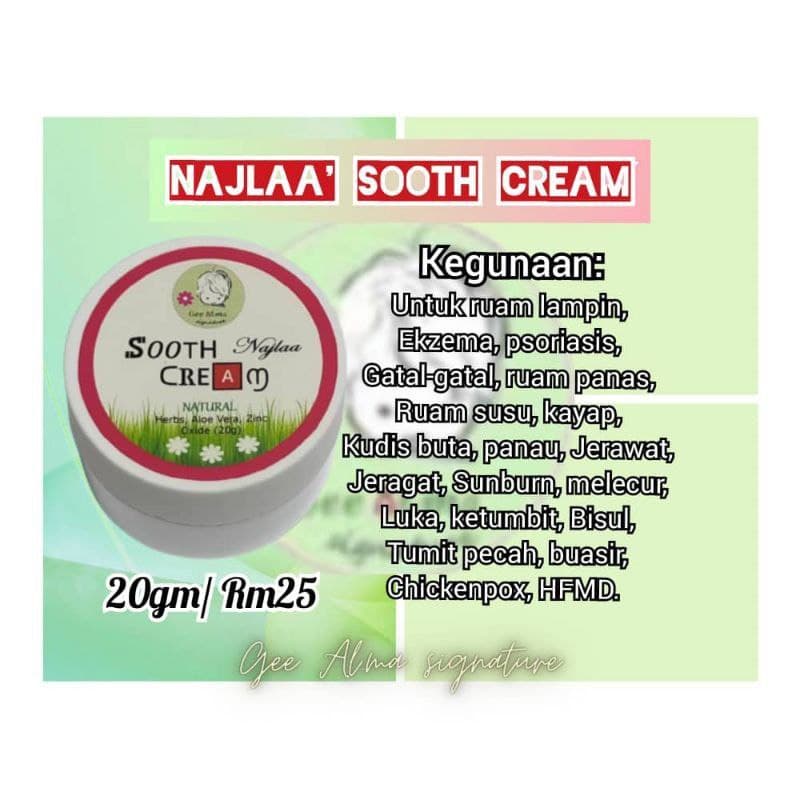HERBAL CREAM NAJLAA / RUAM PANAS/RUAM LAMPIN/EKZEMA | Shopee Malaysia