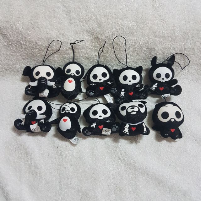Authentic Rare Skelanimals Skeleton Animals Mini Plush Soft Toy ...