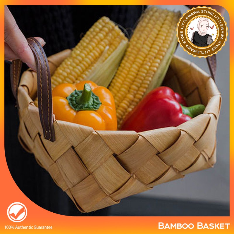 LittleWAWA - Multipurpose Bamboo Woven Bread Basket Fruit Vegetables ...