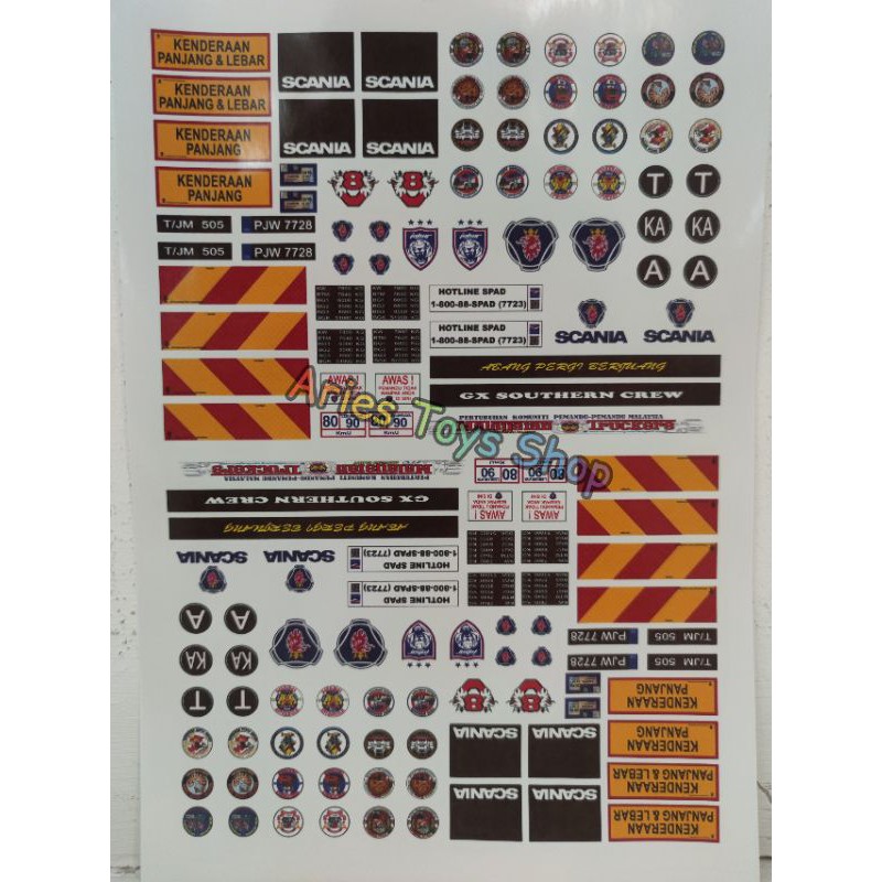 RC Truck DECAL STICKER (No pre-cut) | Shopee Malaysia