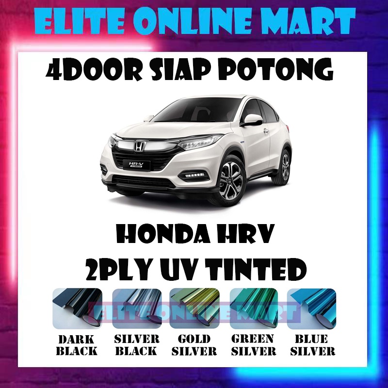 Honda HRV 4 Door Tinted UV 2Ply Siap Potong Tinted Kereta Dark Black ...