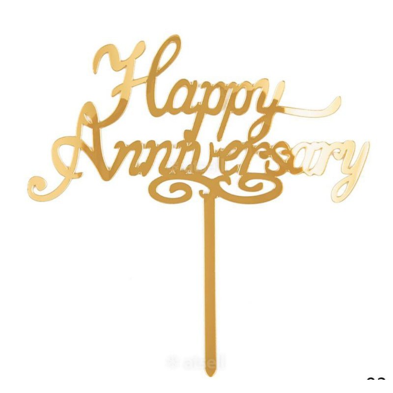 Skewer Acrylic Cake Topper Happy Anniversary Cake Topper Acrylic Luxury