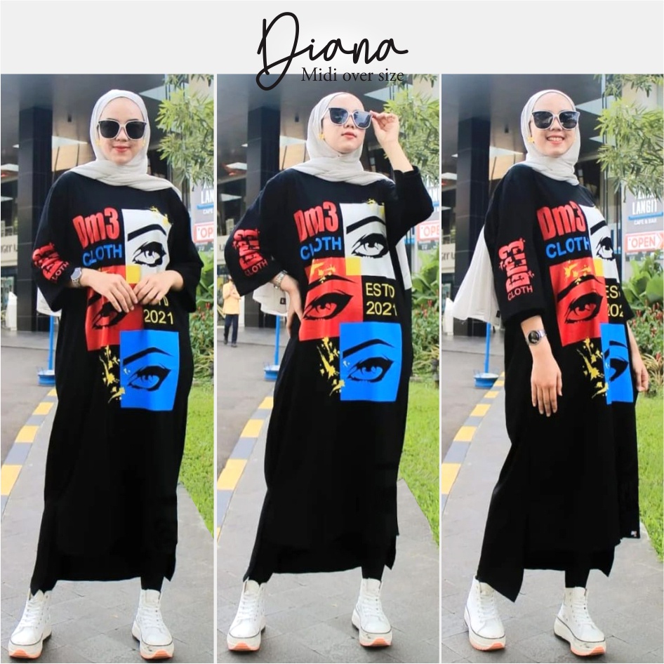 Midi Over Size Diana GOGOFASHION 680 | Shopee Malaysia