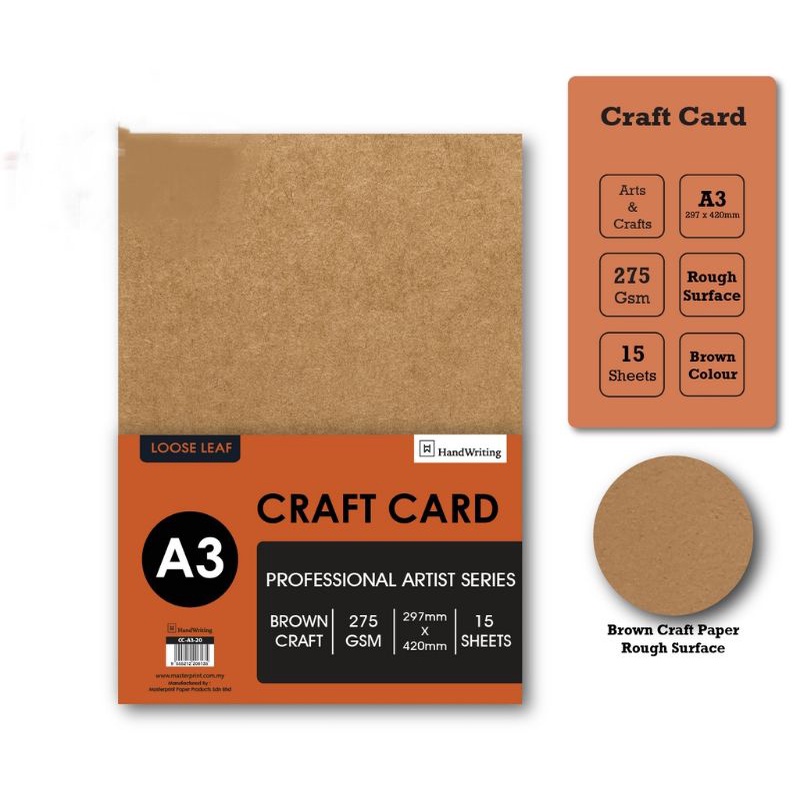 Handwriting • Arts & Crafts Brown Kraft Paper A4 / A3 Size | 120 GSM ...