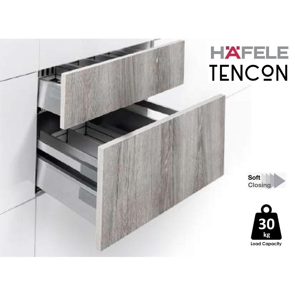 HAFELE BOX DRAWER SYSTEM 30kg 500mm (H84/135/199mm) | Shopee Malaysia