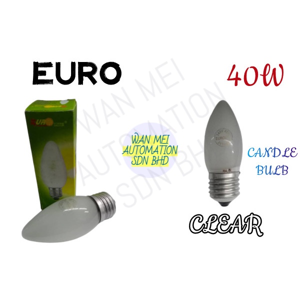 EURO 40W E27 CANDLE BULB (FROSTED) | Shopee Malaysia