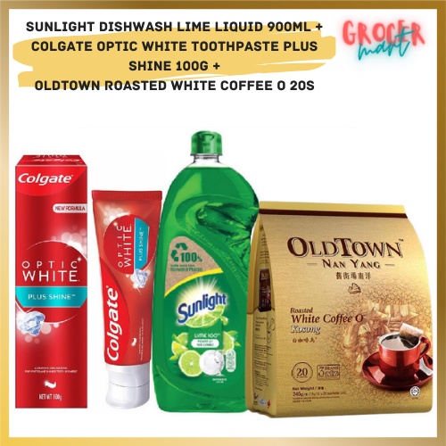 Sunlight Dishwash Lime Liquid 900ml +Colgate Optic White Toothpaste ...