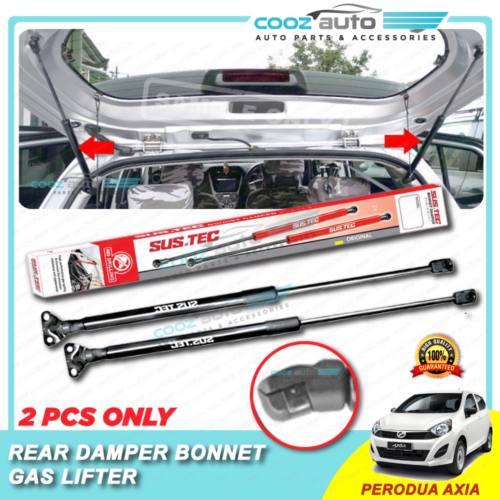 Perodua Axia Sustec Rear Hood Car Damper Bonnet Gas Lifter TWIN STRUT ...