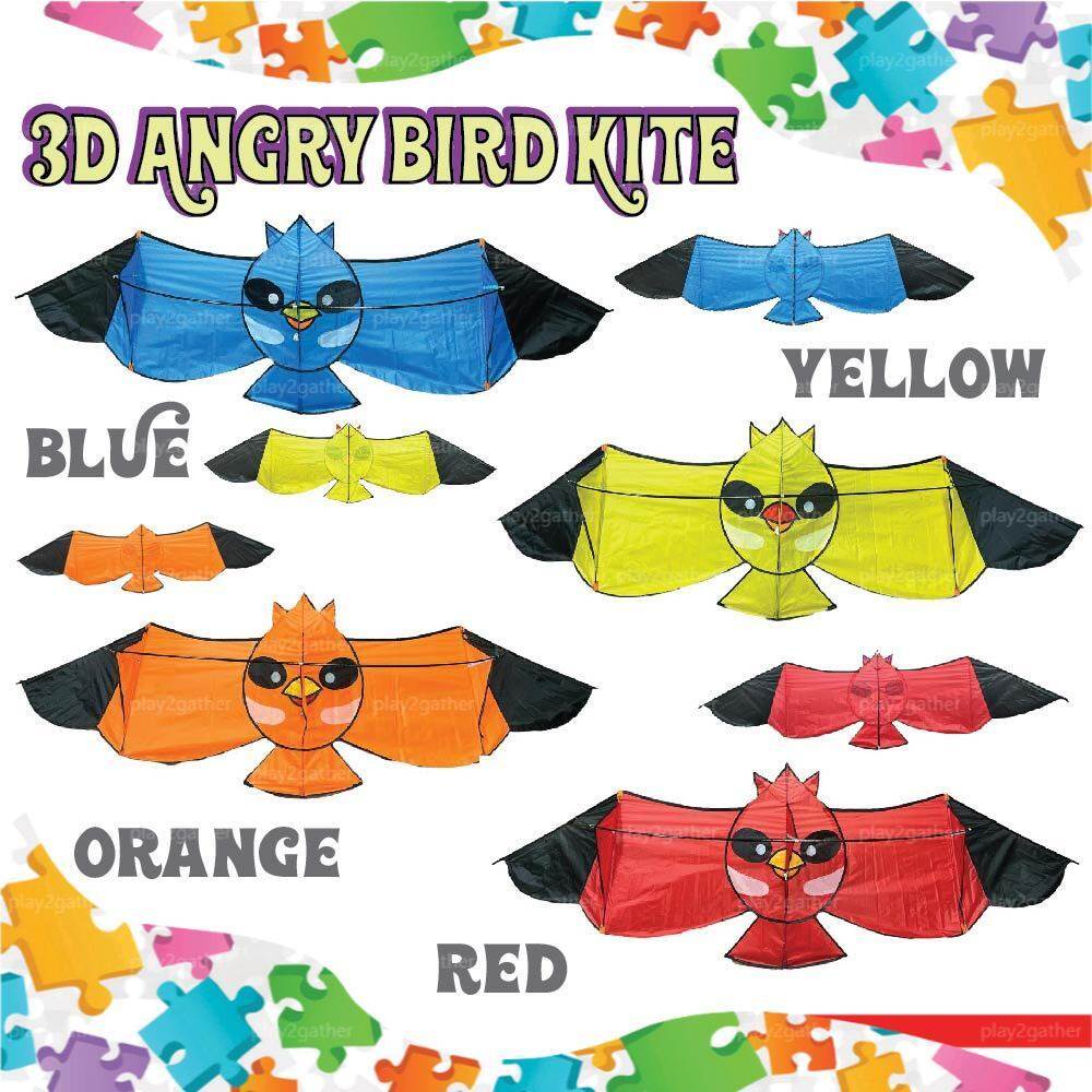 3D Angry Bird Kite Red Yellow Blue Orange Angry Bird LAYANG-LAYANG ...