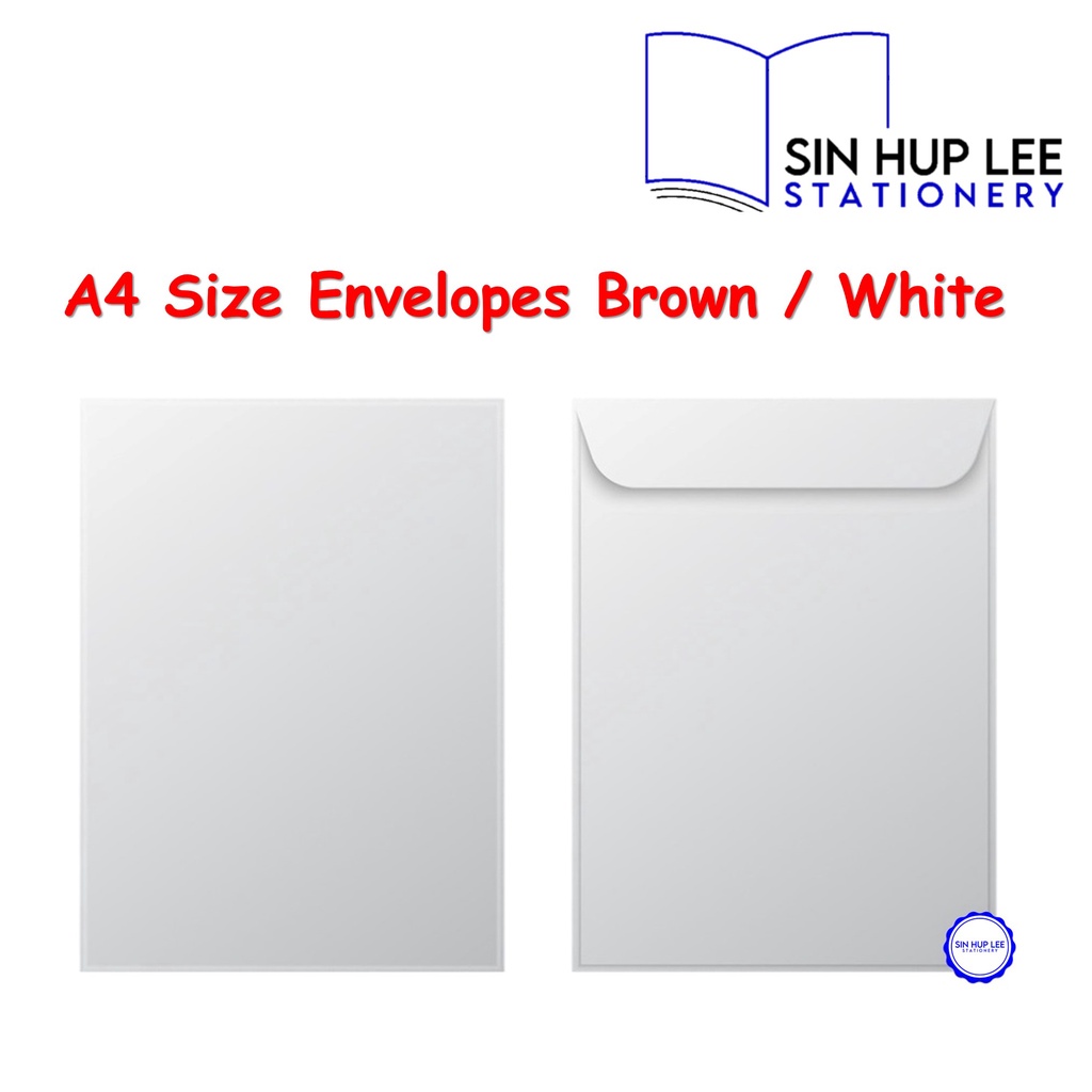 A4 Size White/Brown Envelopes /Sampul Surat / 信封 10 Sheets | Shopee ...