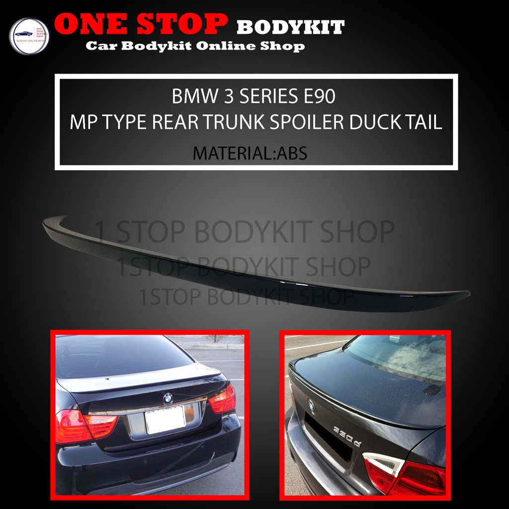 BMW 3 SERIES E90 MP TYPE STYLE REAR TRUNK SPOILER DUCK TAIL WITH BLACK ...