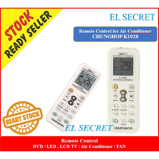Remote Control Air Conditioner for CHUNGHOP K1028 | Shopee Malaysia