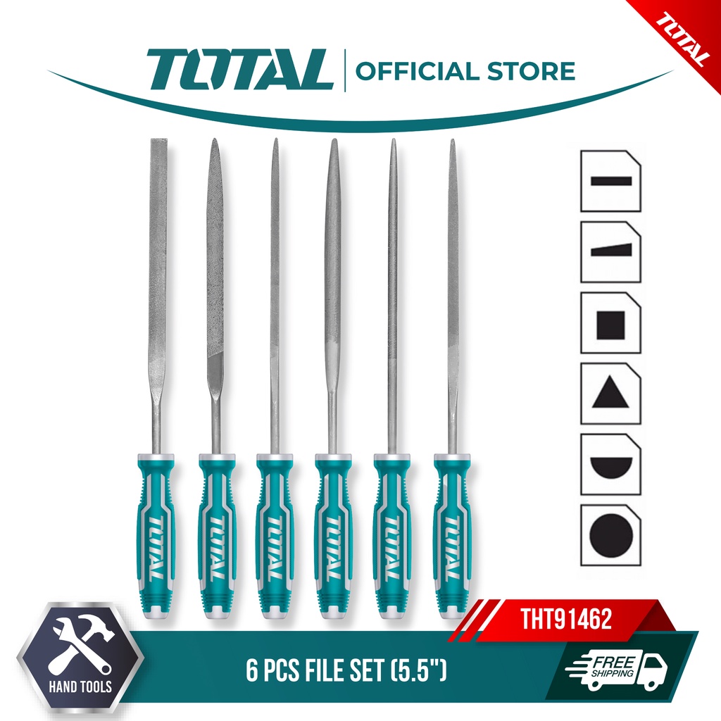 Total Mini File Set (6 Pcs/140mm / 5.5") THT91462 | Shopee Malaysia