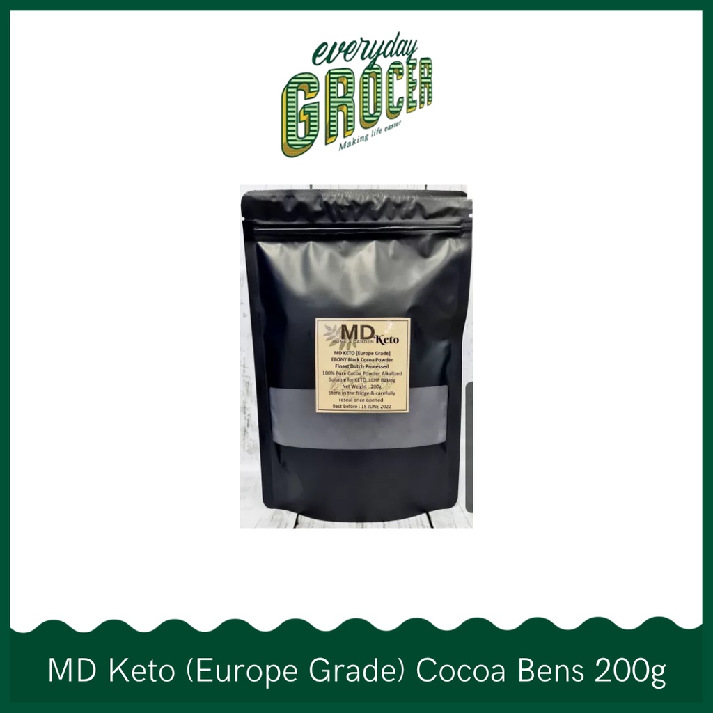 MD Keto Cocoa Bens 100% Pure European Grade Cocoa Powder (200g ...