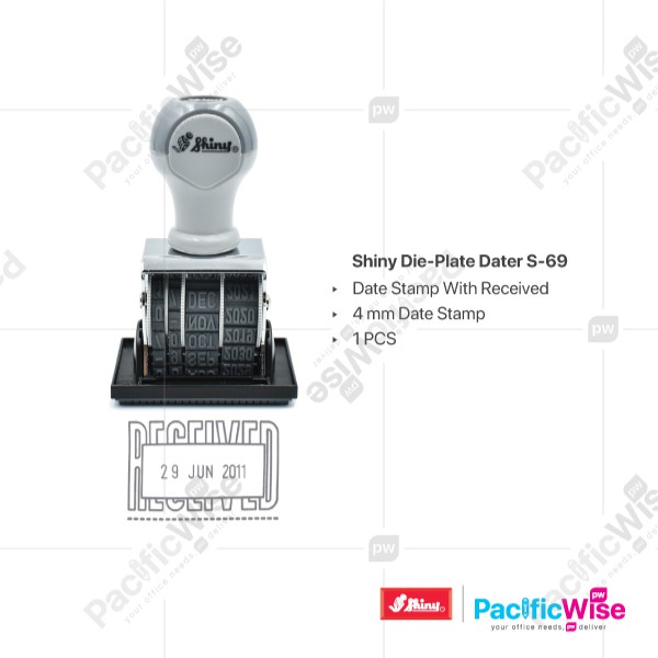 Shiny/Die-Plate Dater with Received/Die-Plate Dater dengan Diterima ...