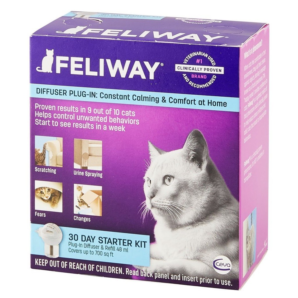 Feliway 30 Day Starter Kit Plug-In Diffuser & Refill 48-ml (100% ...
