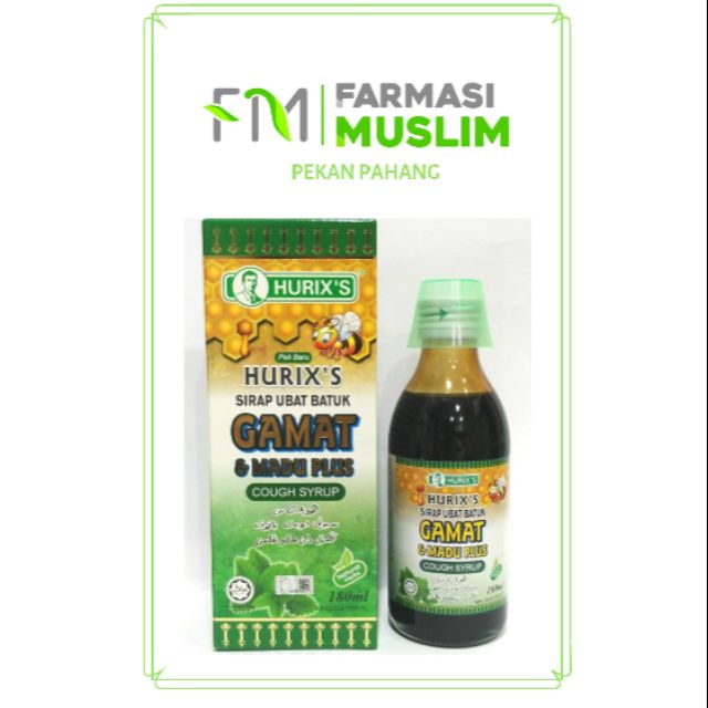 Hurix Sirap ubat batuk gamat & madu plus cough syrup 180ml | Shopee ...