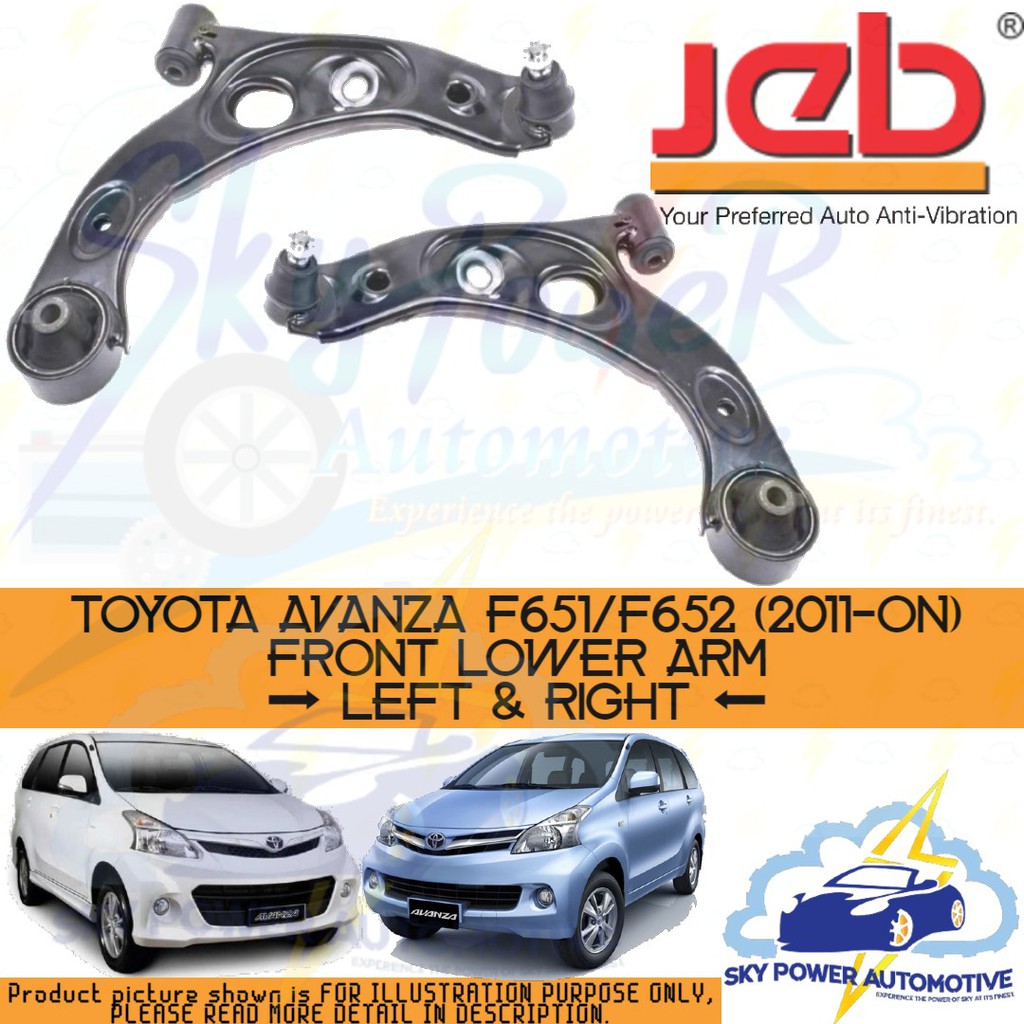 TOYOTA AVANZA F651/F652 (2011-ON) JEB LOWER ARM (FRONT LEFT & RIGHT ...