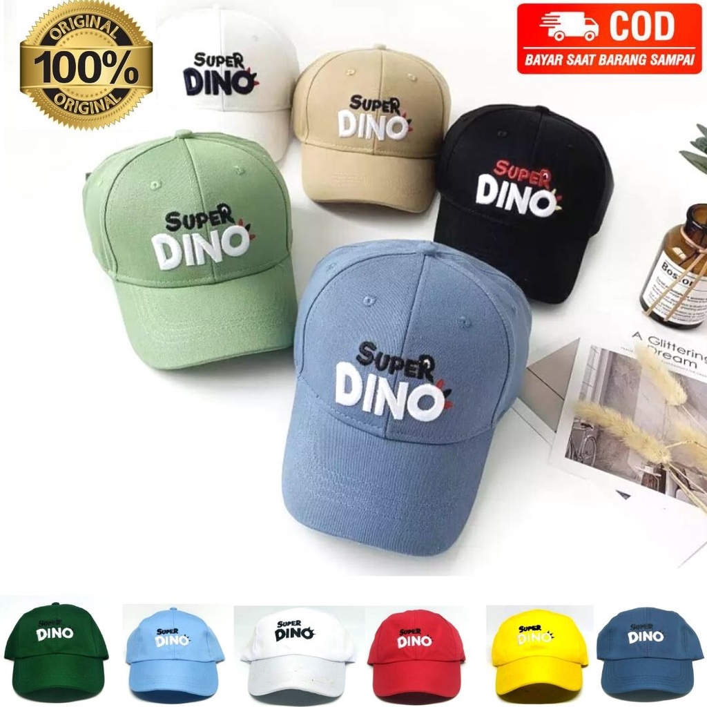 SUPER DINO KIDS BASEBALL CAP - SUPER DINO KIDS EMBROIDERED CAP AGES 2-7 ...