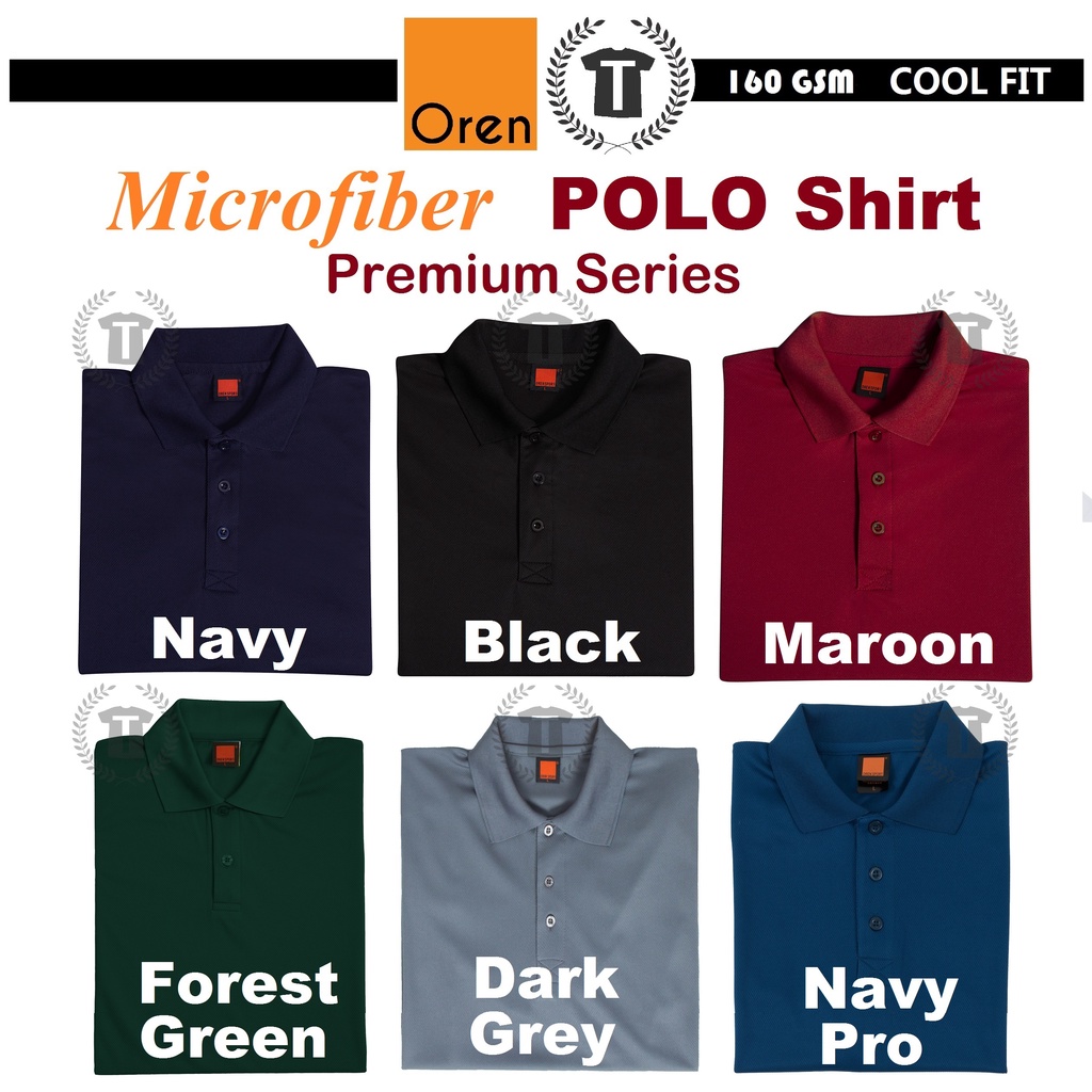 【Premium】Microfiber Plain Polo Shirt Collar QD0601/BLACK QD0602/QD0615 ...