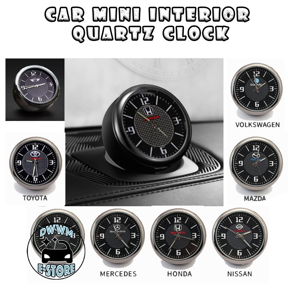 Car Mini Clock Interior Quartz night grow classic for Toyota Honda ...