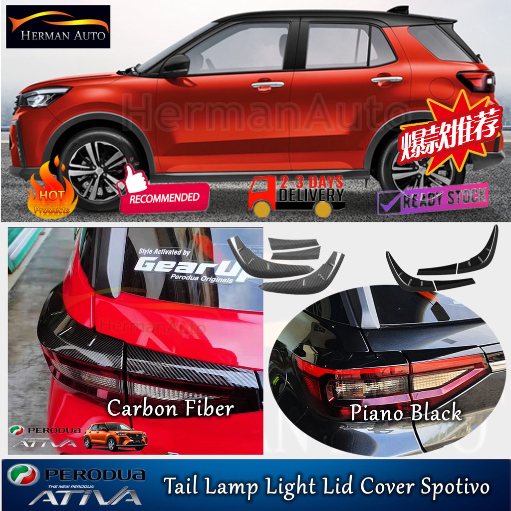 HermanAuto Perodua Ativa Rear Tail Lamp Light Lid Cover Sportivo Design ...