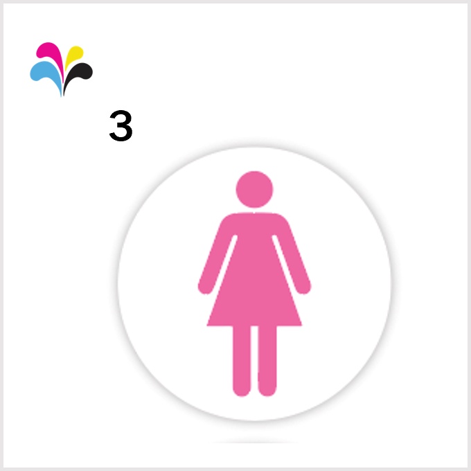 Gender sticker toilet label stickers female male symbol ladies men ...