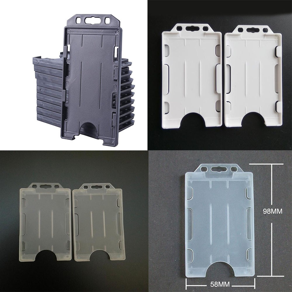 Clear/ Black / White Heavy Duty 2-Sided Open Faced Vertical Dual-Use ...